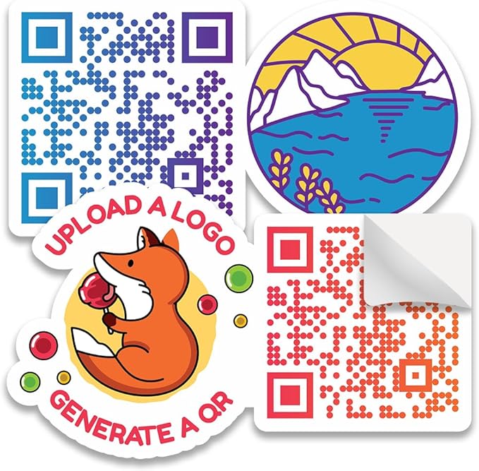 Custom QR Code Logo Stickers
